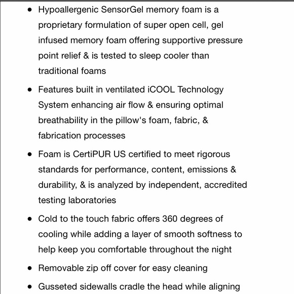 sensorGel | Bedding | New Oversize Sensorgel Pillow | Poshmark